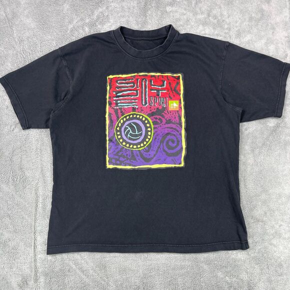 Sideout | Shirts | Vintage Sideout Boxy Tshirt Mens Black Graphic Print ...